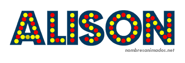 Gifs Animados del Nombre Alison. Imágenes gifs. Firmas animadas