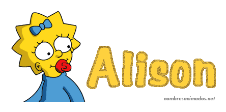 Gifs Animados del Nombre Alison. Imágenes gifs. Firmas animadas