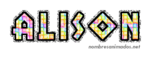 Gifs Animados del Nombre Alison. Imágenes gifs. Firmas animadas
