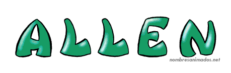 Gifs Animados del Nombre Allen. Imágenes gifs. Firmas animadas