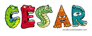 Gifs Animados del Nombre César. Imágenes gifs. Firmas animadas