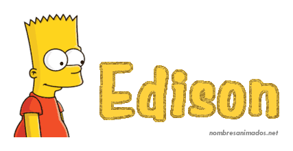 Gifs Animados del Nombre Edison. Imágenes gifs. Firmas animadas