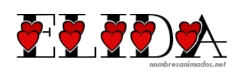 Gifs Animados del Nombre Elida. Imágenes gifs. Firmas animadas