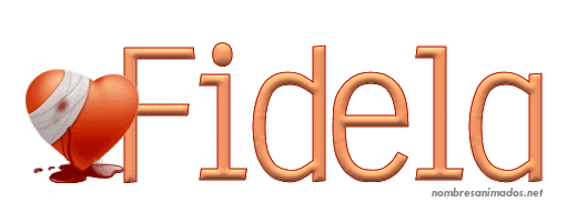 Gifs Animados del Nombre Fidela. Imágenes gifs. Firmas animadas