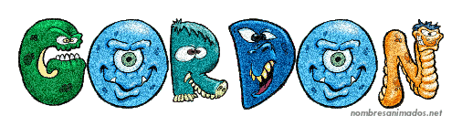 Gifs Animados del Nombre Gordon. Imágenes gifs. Firmas animadas