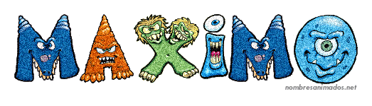 Gifs Animados del Nombre Máximo. Imágenes gifs. Firmas animadas