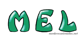 Gifs Animados del Nombre Mel. Imágenes gifs. Firmas animadas