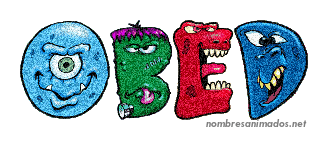 Gifs Animados del Nombre Obed. Imágenes gifs. Firmas animadas