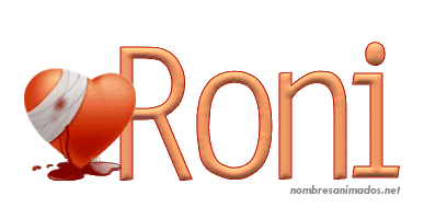 Gifs Animados del Nombre Roni. Imágenes gifs. Firmas animadas