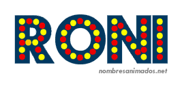 Gifs Animados del Nombre Roni. Imágenes gifs. Firmas animadas