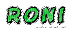 Gifs Animados del Nombre Roni. Imágenes gifs. Firmas animadas