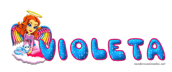Gifs Animados del Nombre Violeta. Imágenes gifs. Firmas animadas