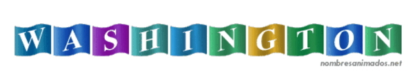 Gifs Animados del Nombre Washington. Imágenes gifs. Firmas animadas
