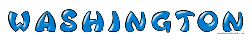 Gifs Animados del Nombre Washington. Imágenes gifs. Firmas animadas